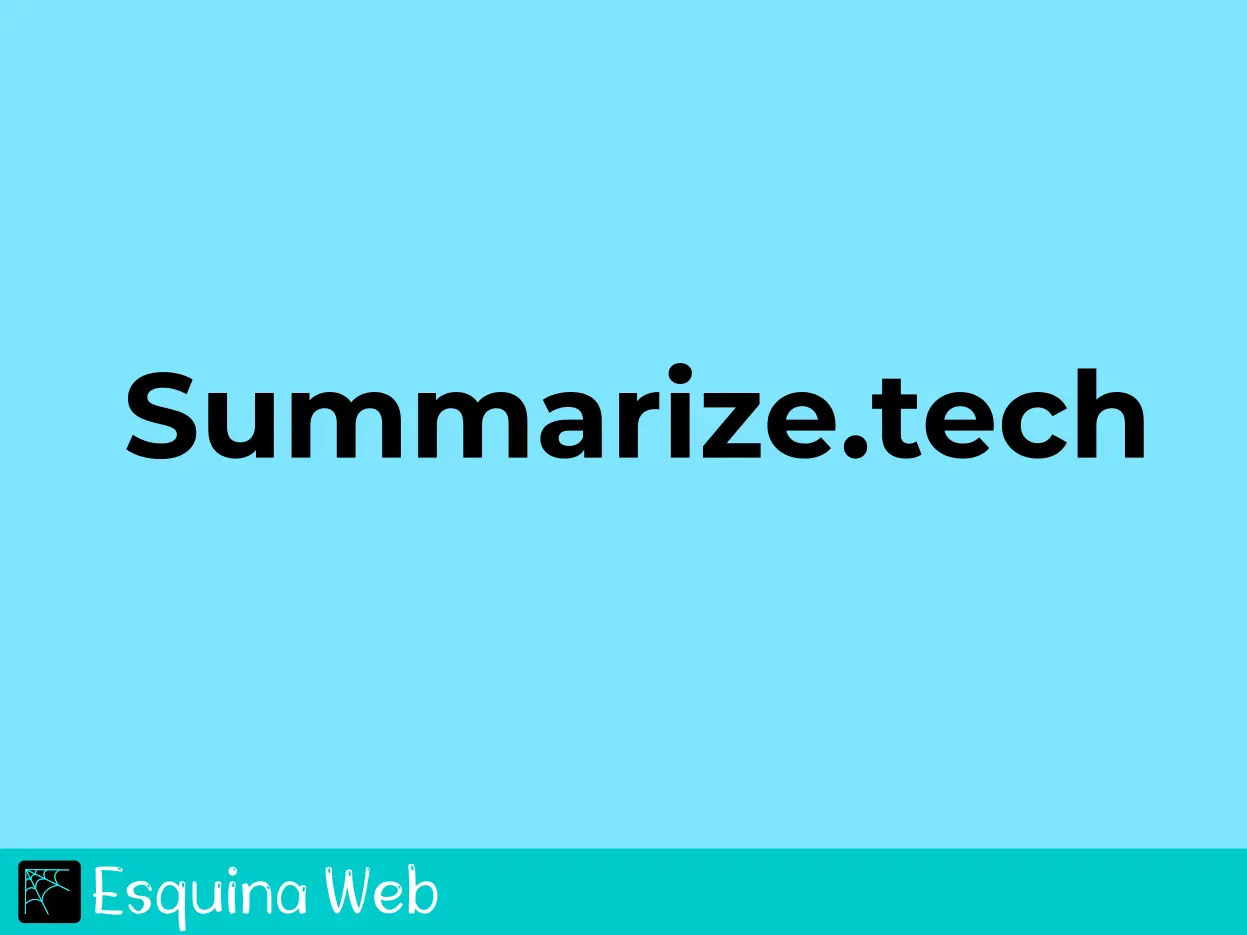 SUMMARIZE.TECH: RESÚMENES DE VIDEOS DE YOUTUBE CON INTELIGENCIA ...
