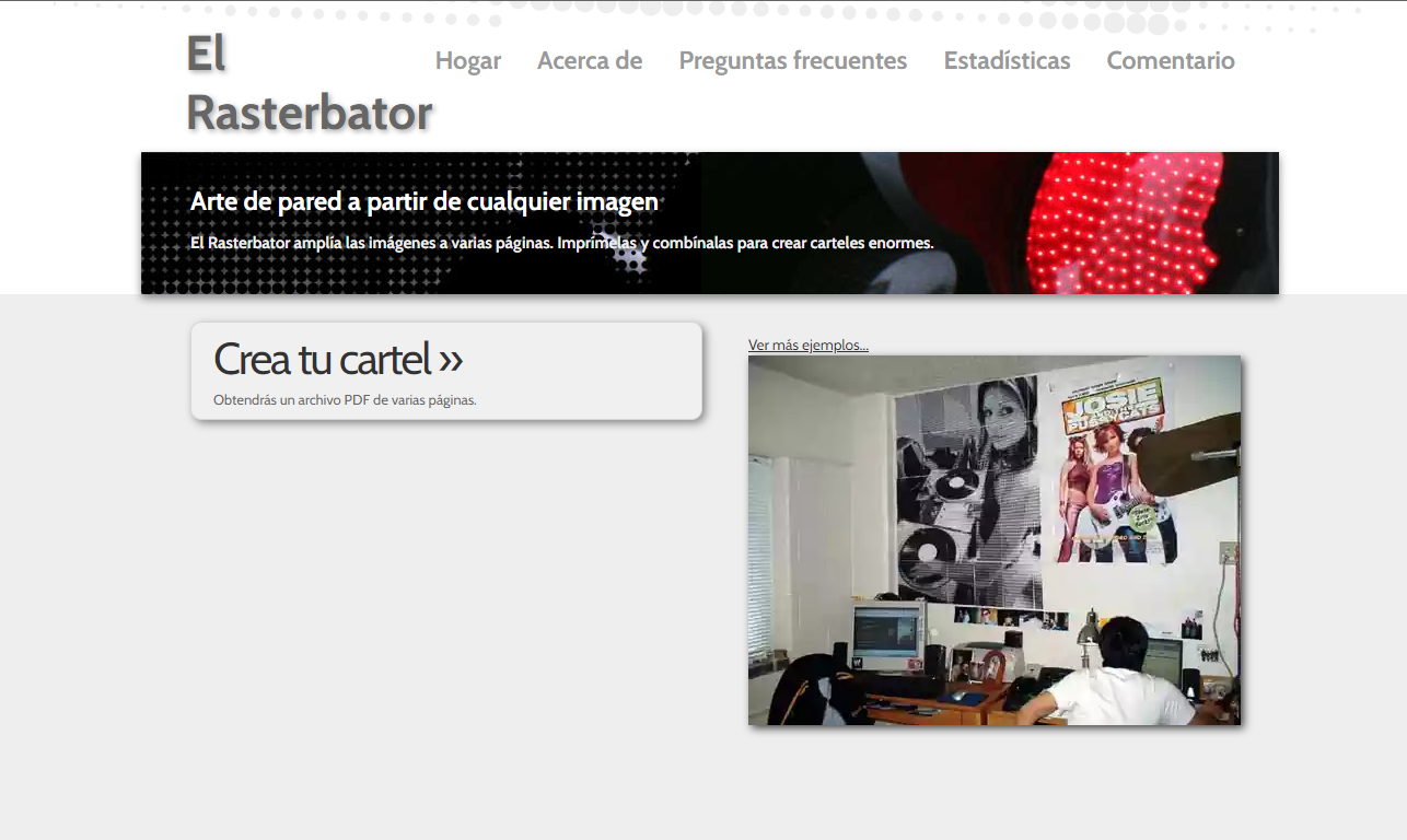 Rasterbator: Amplia tus imágenes como posters - EsquinaWeb
