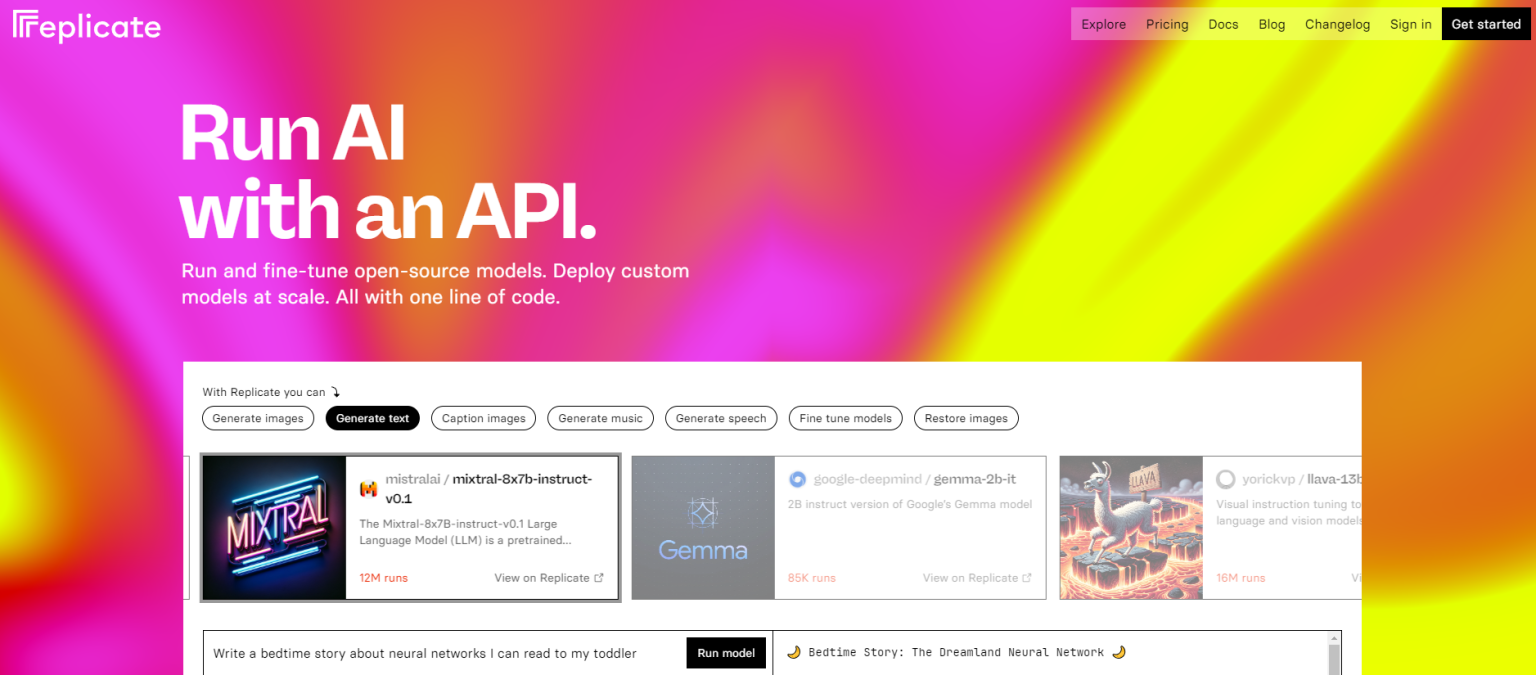 Replicate: un grupo de IA de código abierto que puedes usar. - EsquinaWeb